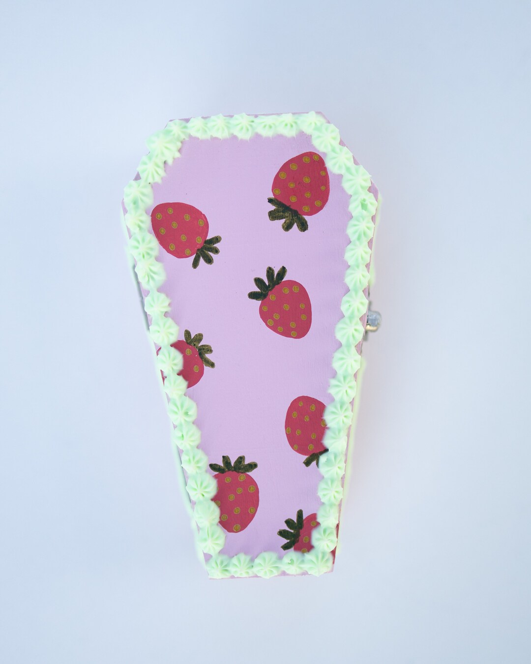 Strawberry Coffin Cake Box Small Wooden Trinket Box - Etsy