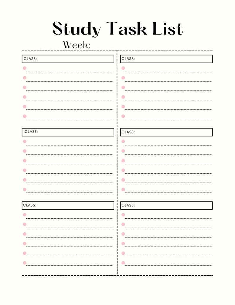 Weekly Reading to Do List - Etsy