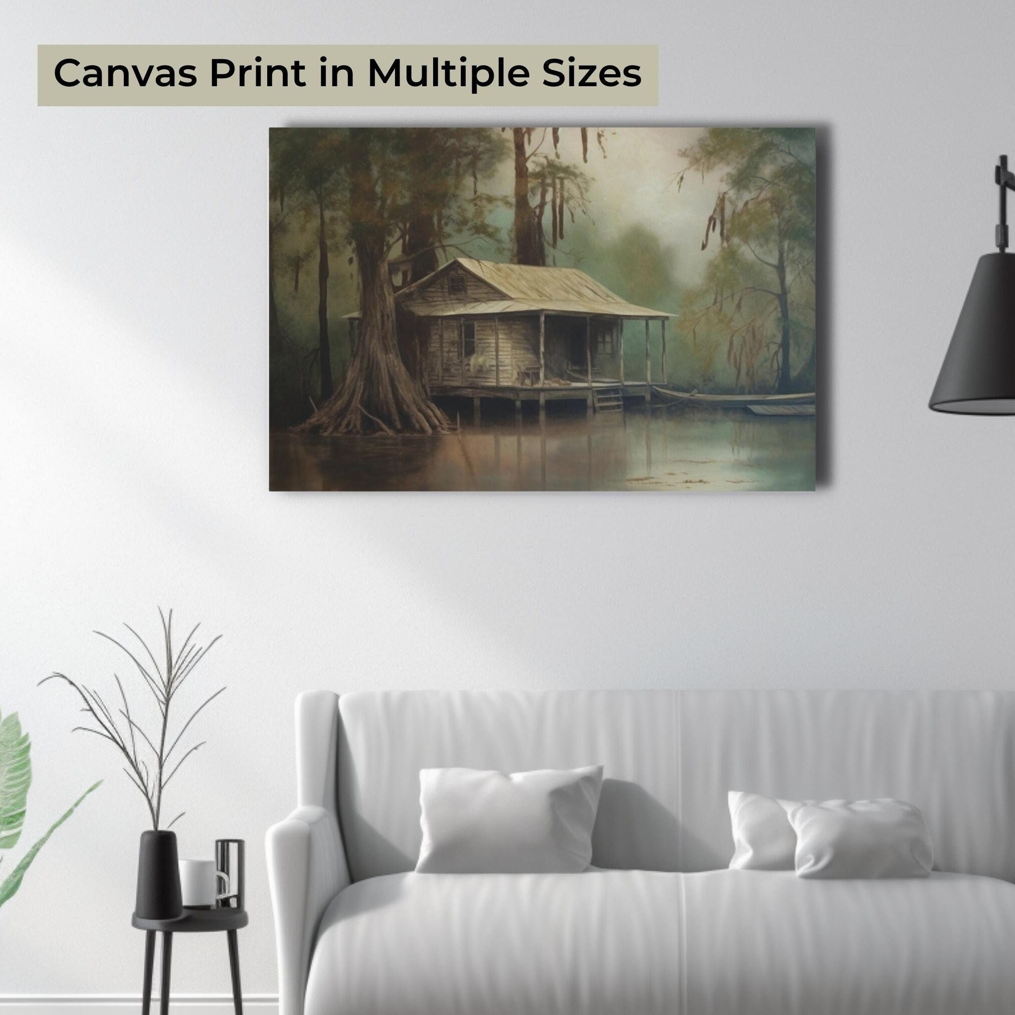 On the Bayou Canvas Print Louisiana Swamp House Art Southern Decor ...