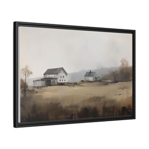Old AMISH FARM Gallery Wrapped and Framed Print of Amish Farm Painting ...