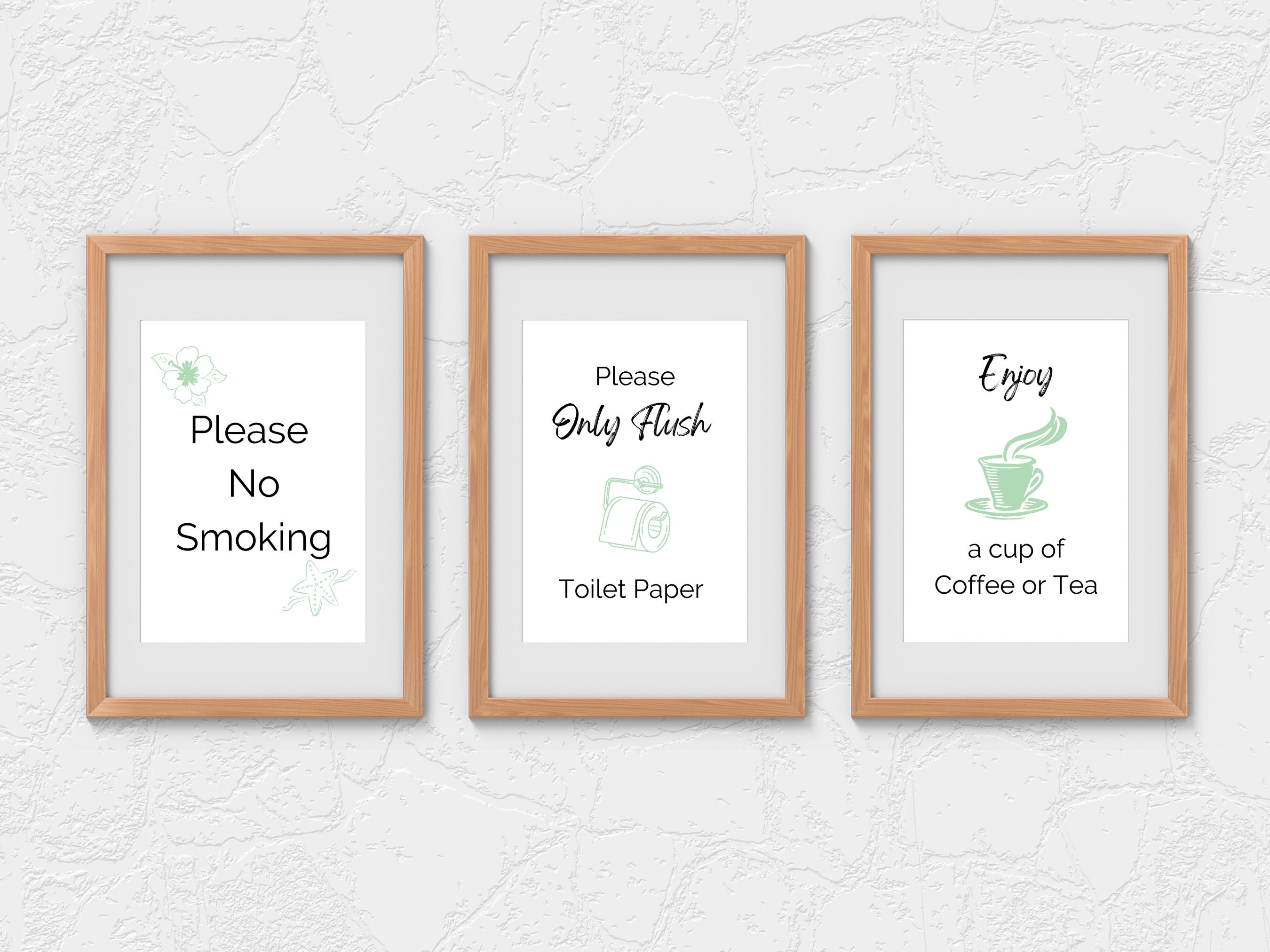 Vacation Rental Signs PRINTABLE BUNDLE Fresh Green Modern Signage House ...