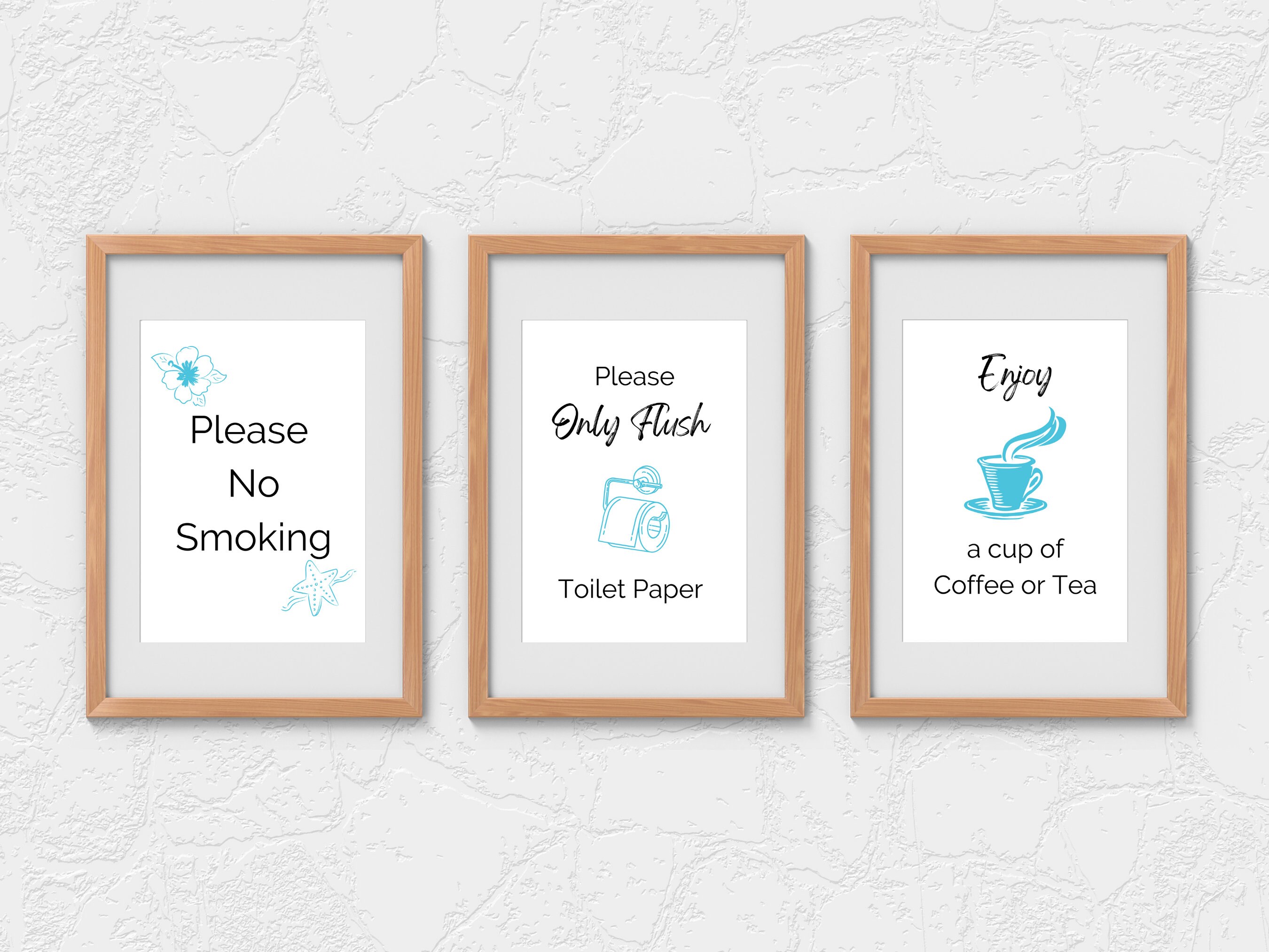 Vacation Rental Signs PRINTABLE BUNDLE Blue Beach House Theme Minimal ...