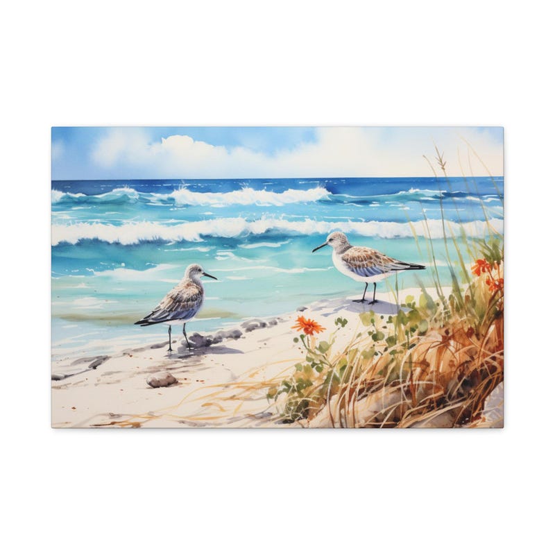 Sandpiper Canvas Art - Etsy