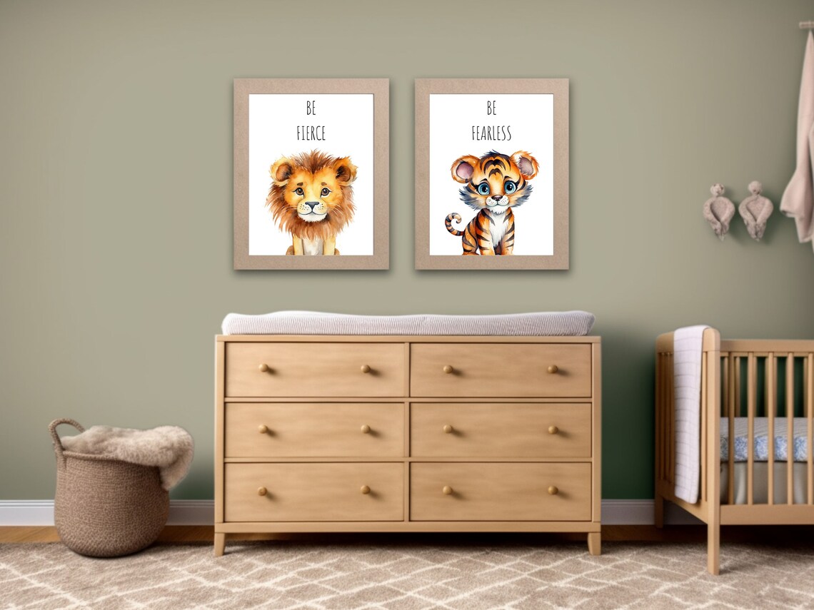 Digital Download Safari Nursery Prints - Positive Affirmations - Cute ...