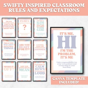 Swifty Classroom Rule Poster Decor Taylor Swift Inspired Classroom ...