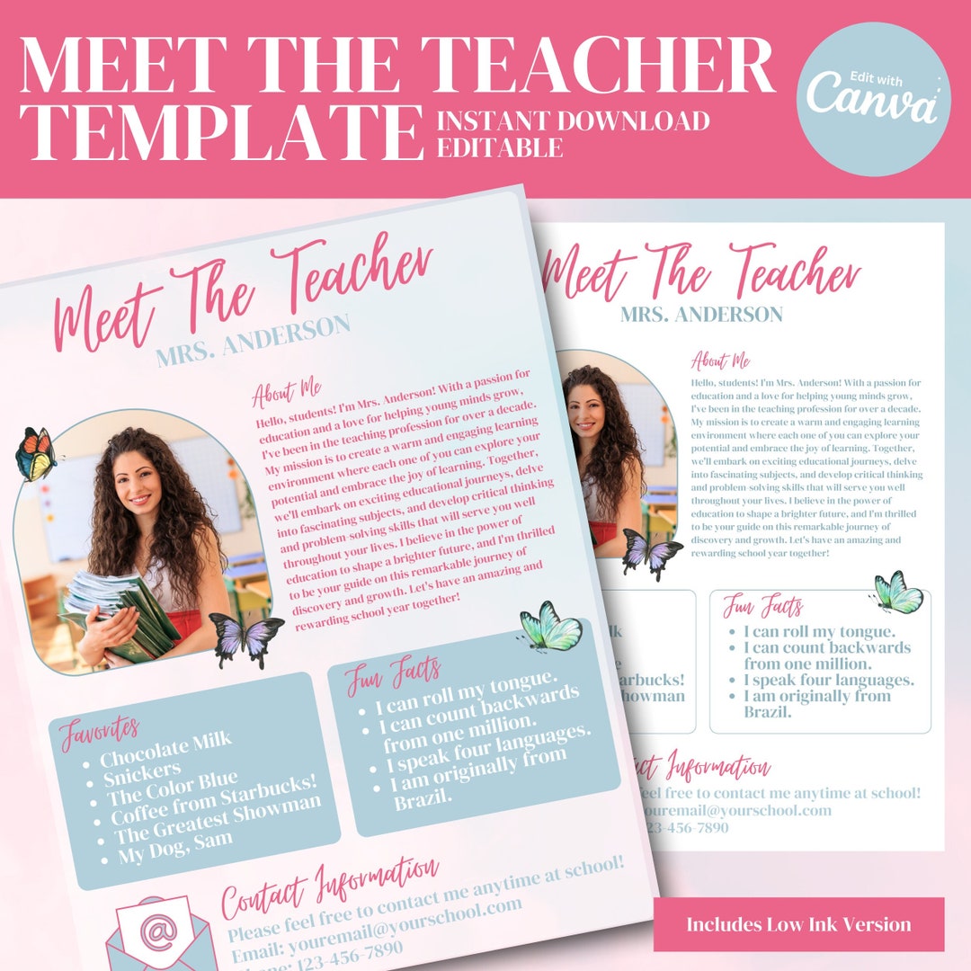 Swiftie Inspired Meet the Teacher Template, Teacher Template, Back to ...