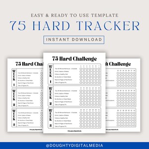 75 Hard Challenge Tracker Instant Download and Digital Planner, 75 Hard ...