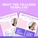 Meet the Teacher Template in Pink Yellow,editable Meet the Teacher ...