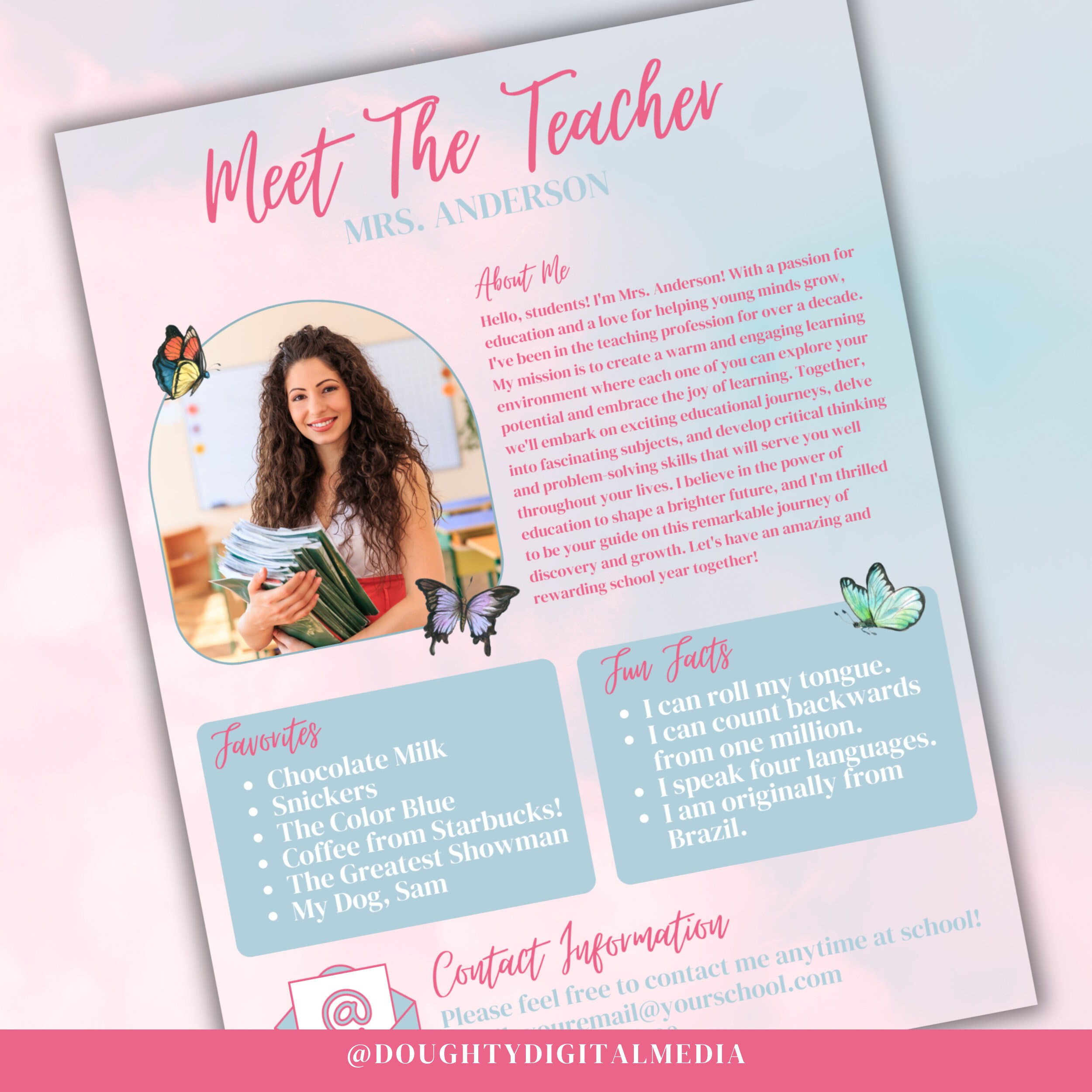 Swiftie Inspired Meet the Teacher Template, Teacher Template, Back to ...