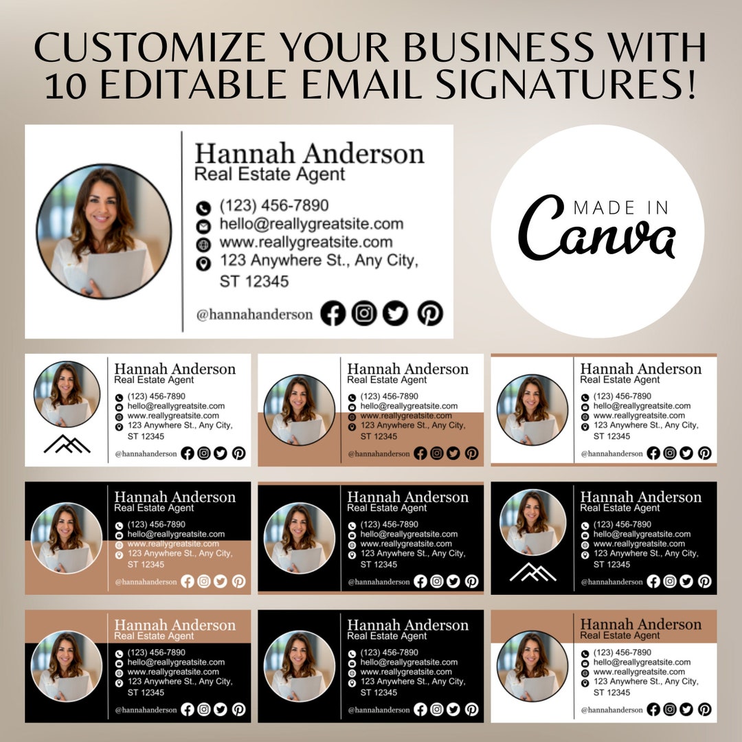 Email Signature, Gmail Signature, Email Template, Signature Template ...