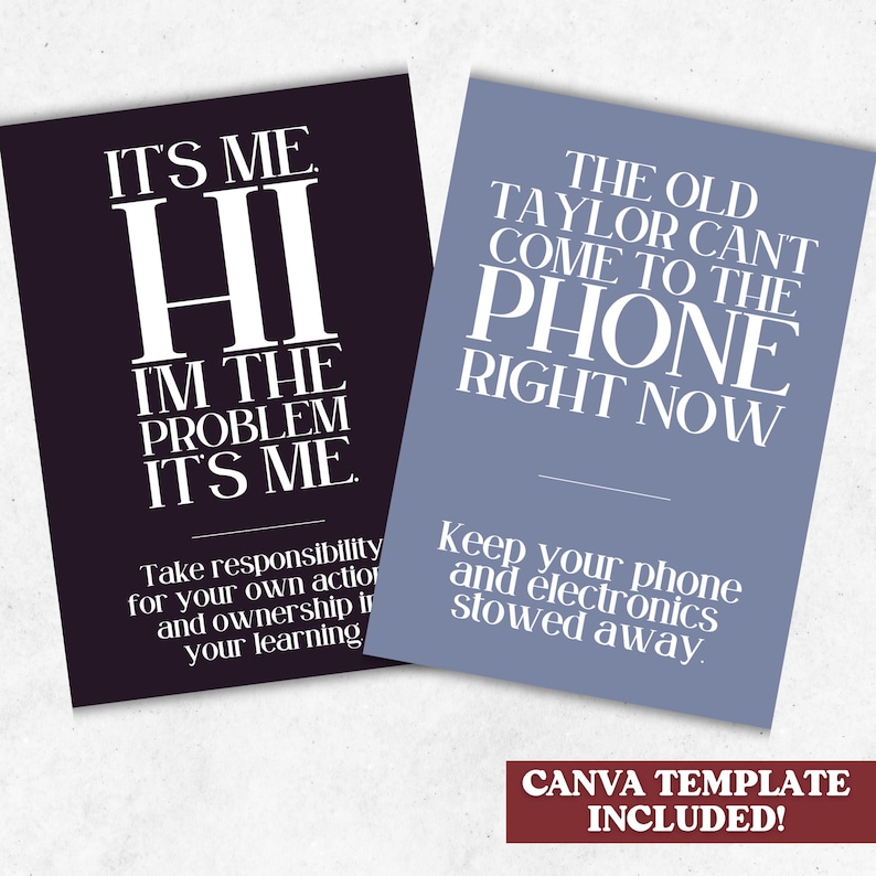 Swifty Classroom Rule Poster Decor Taylor Swift Inspired - Etsy