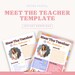 Meet the Teacher Template in Retro Pastel, Editable Meet the Teacher ...
