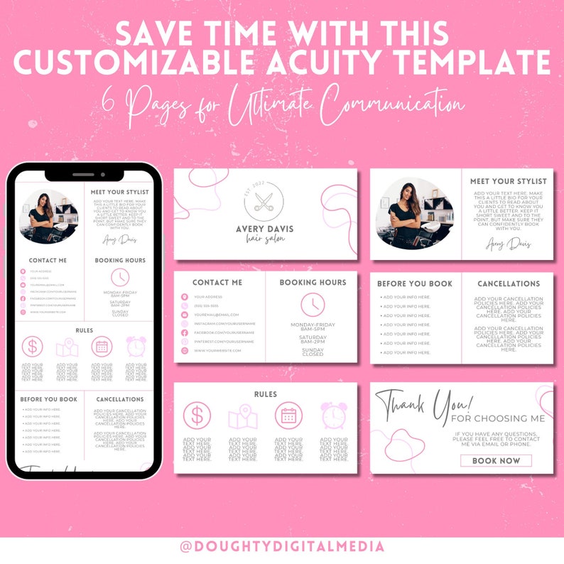 Acuity Scheduling Template Hair Stylist, Hair Acuity Website Template ...