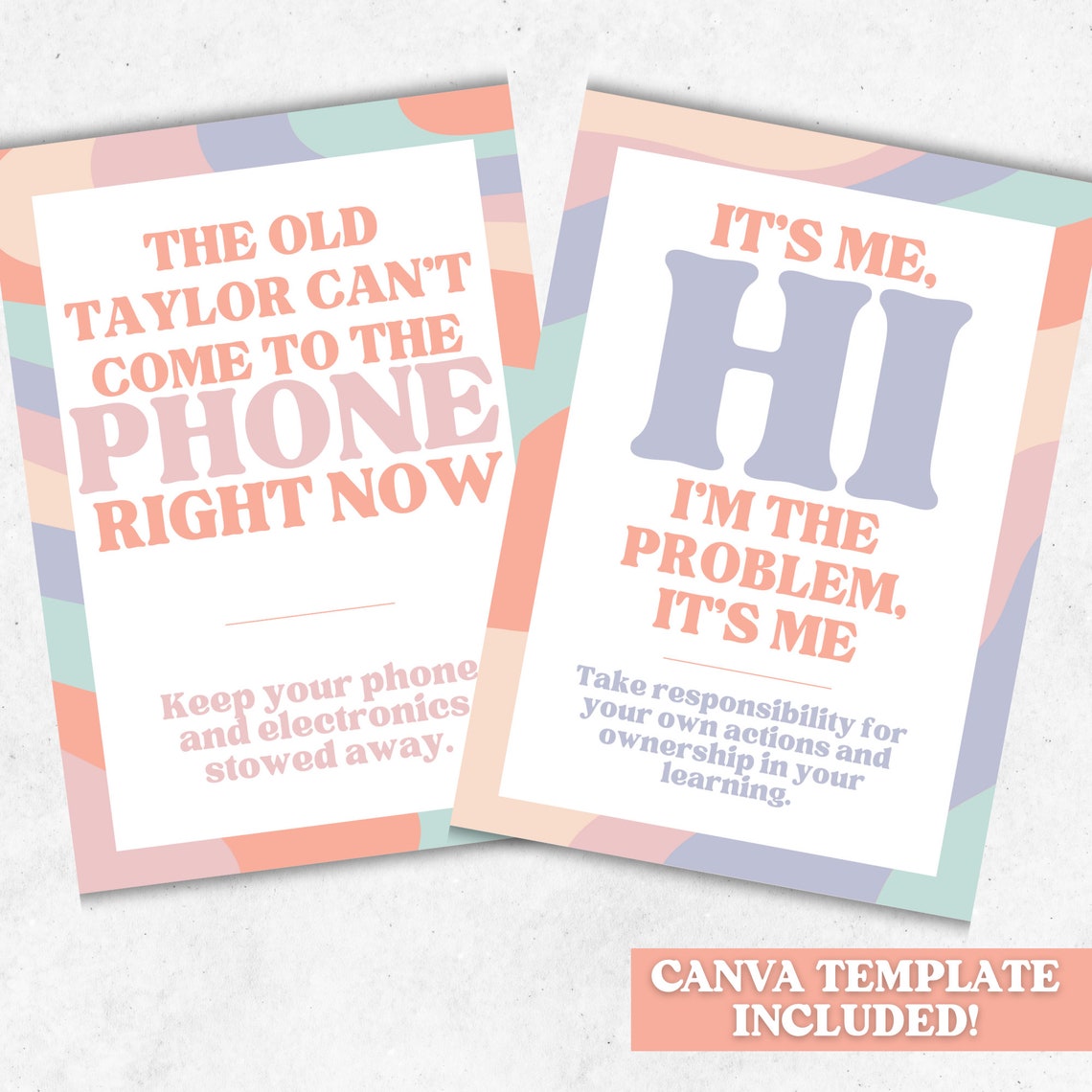 Swifty Classroom Rule Poster Decor Taylor Swift Inspired Classroom ...