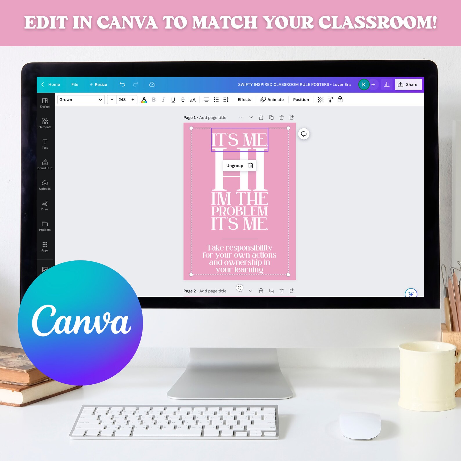 Swifty Classroom Rule Poster Decor Taylor Swift Inspired Classroom ...