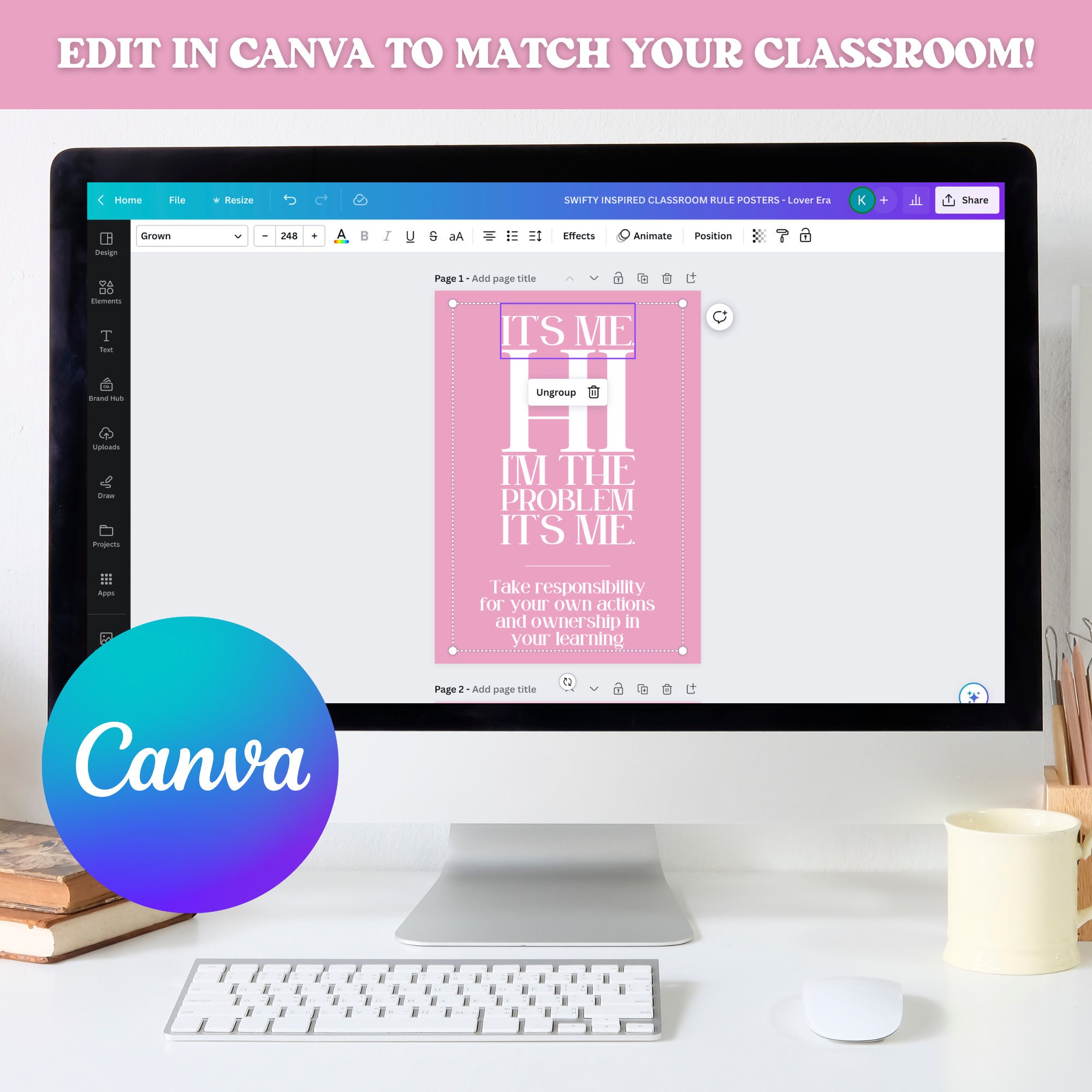 Swifty Classroom Rule Poster Decor Taylor Swift Inspired Classroom ...