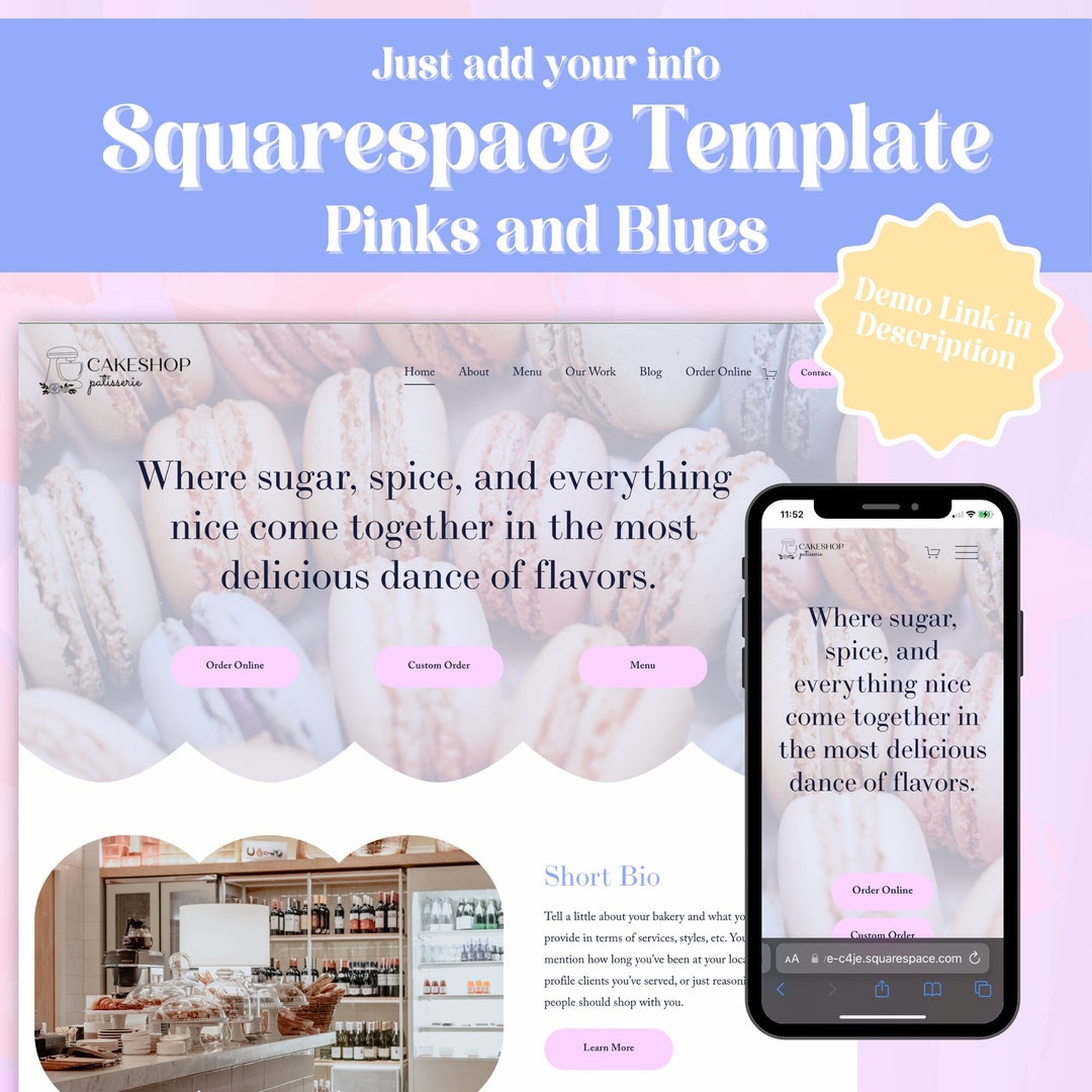 Squarespace Template Pink Squarespace Website Template Squarespace Template Business Squarespace ...