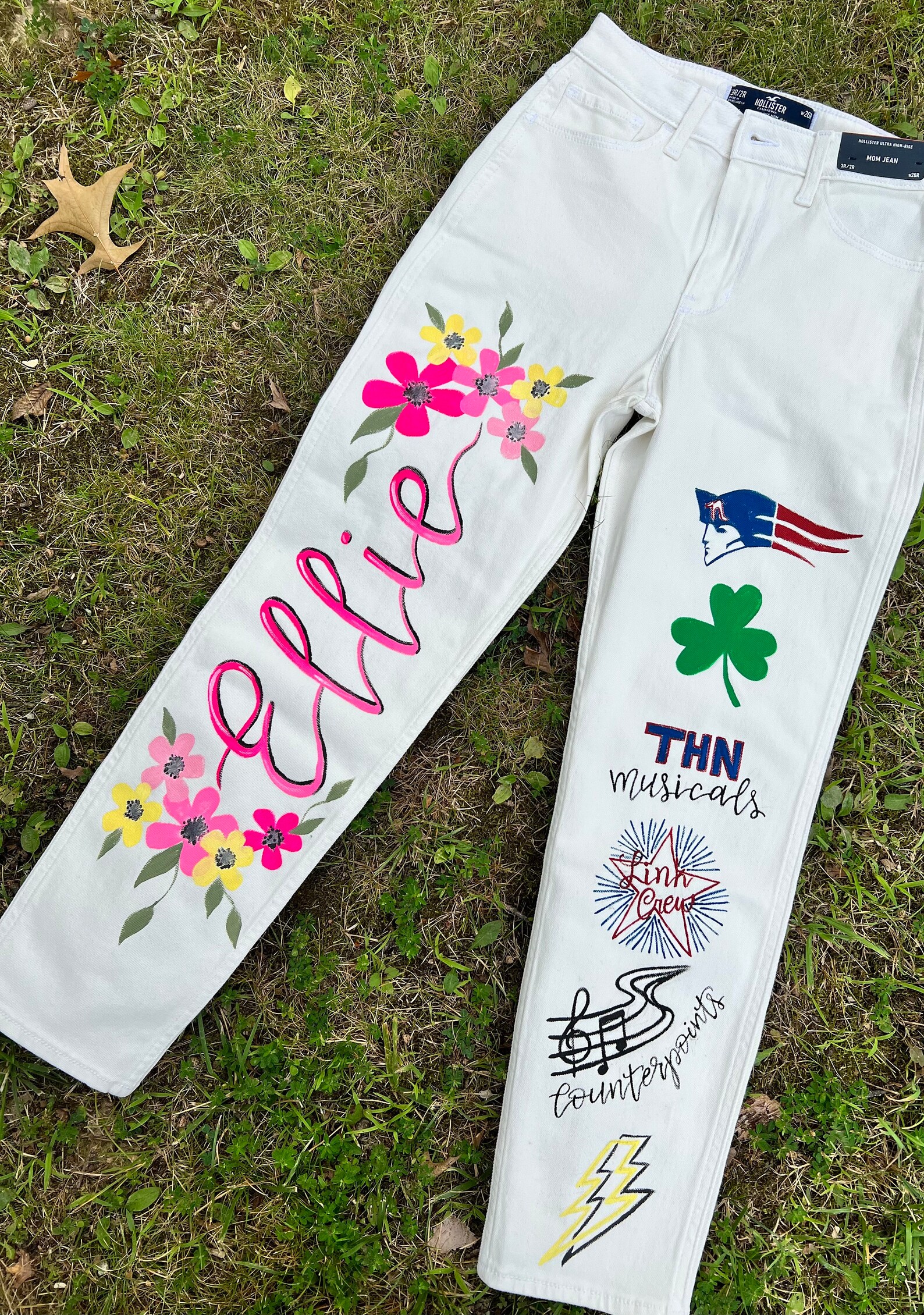 Senior Jeans-homecoming-senior Pants Hand Painted-custom Jeans-senior ...