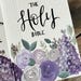 Hand Painted Floral Bible Cover - Etsy