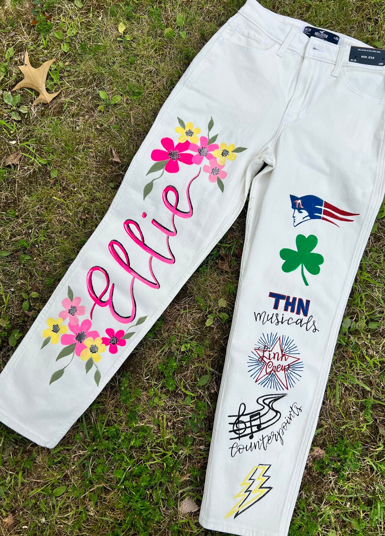 Senior Jeans-homecoming-senior Pants- Hand Painted-custom Jeans-senior ...