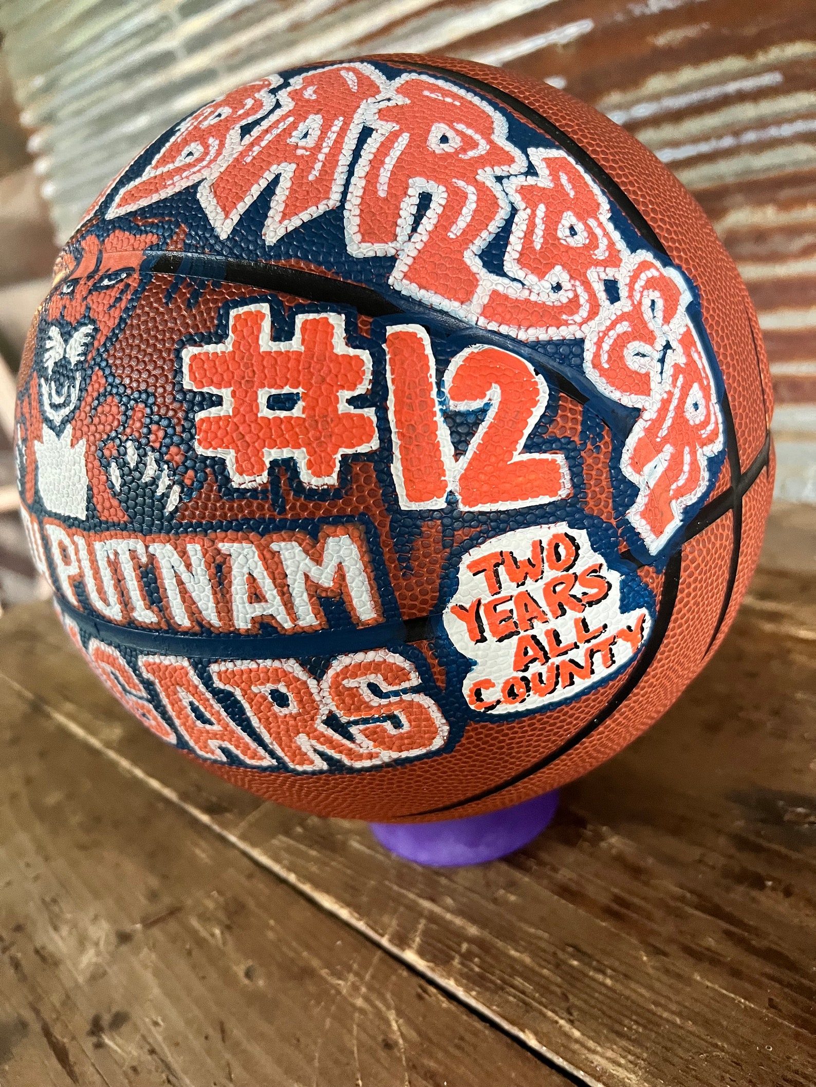 Hand Painted Basketball Sports Memorabilia - Etsy