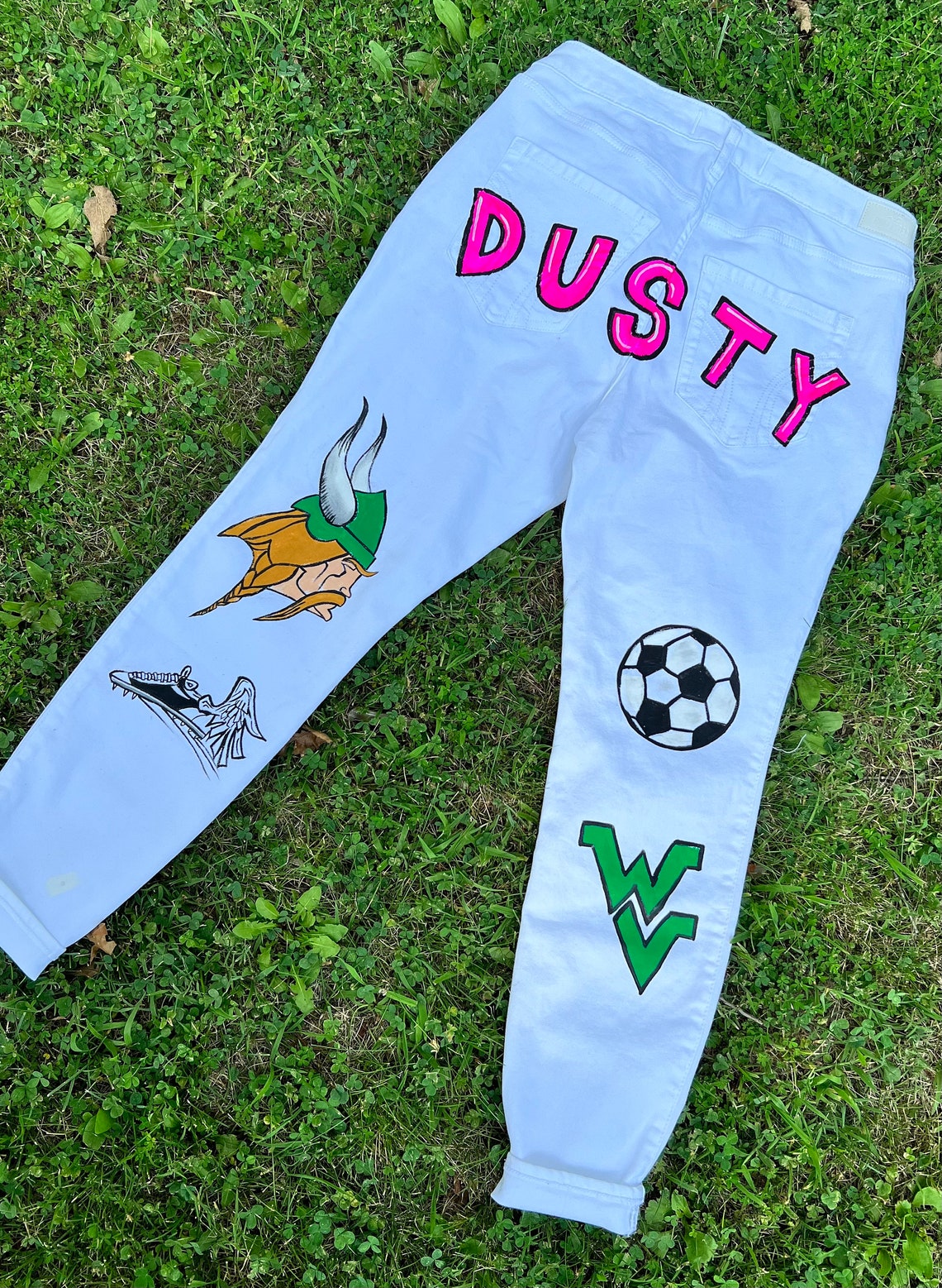 Senior Jeans-homecoming-senior Pants Hand Painted-custom Jeans-senior ...