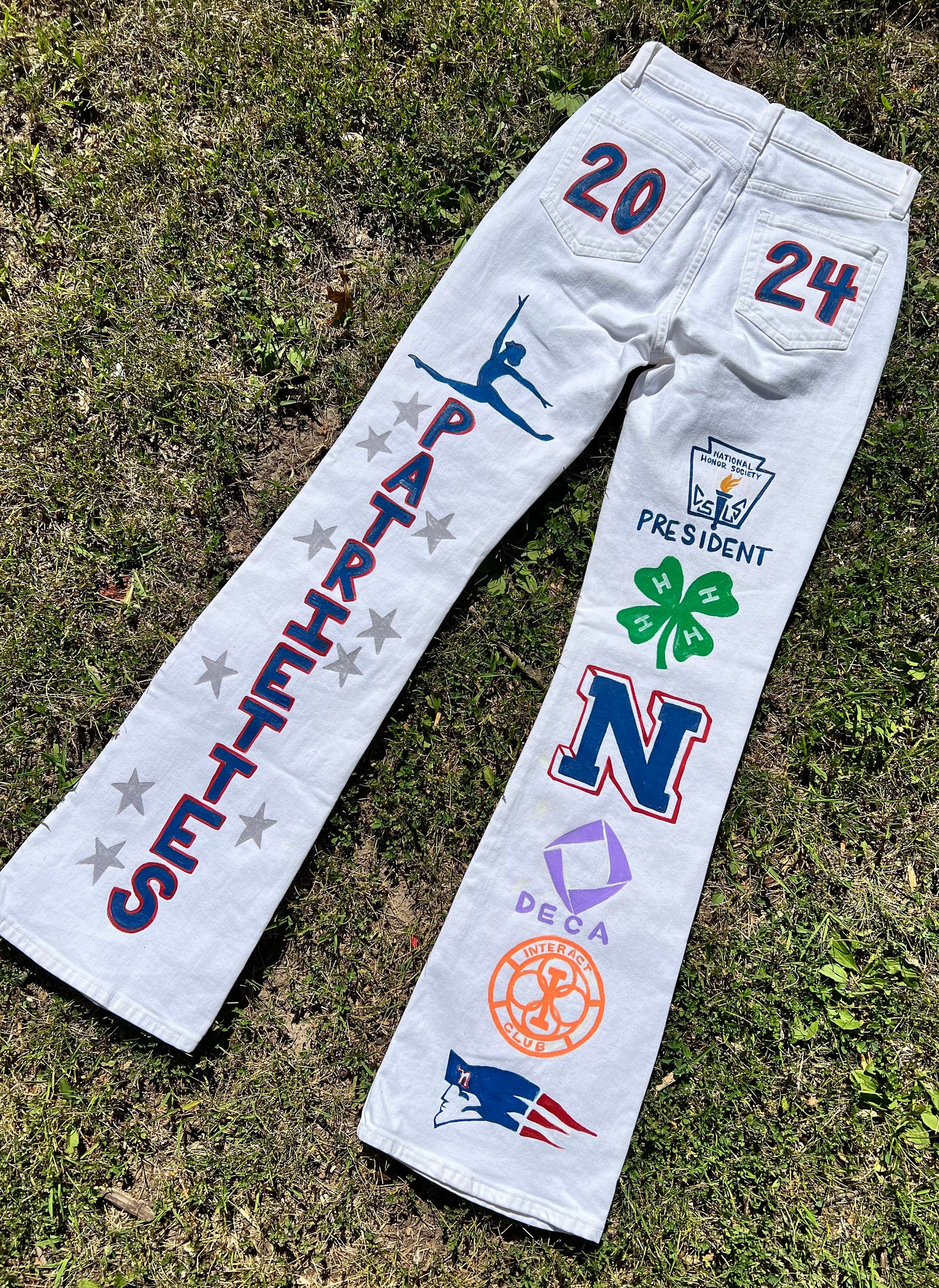 Senior Jeans-homecoming-senior Pants Hand Painted-custom Jeans-senior ...