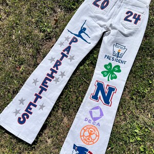 Senior Jeans-homecoming-senior Pants Hand Painted-custom Jeans-senior ...