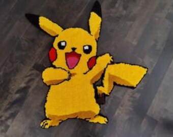 Pikachu Tufted Rug - Etsy