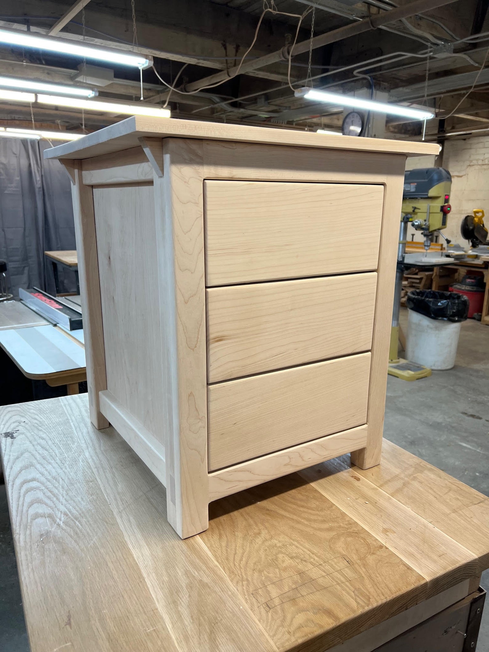 3-drawer Night Stands | Solid Maple Soft Close Night Stand | Unfinished ...