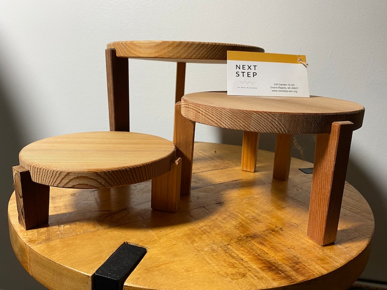 Indoor Cedar Plant Stand | Trio | Nesting Plant Stands | Nesting Wood ...