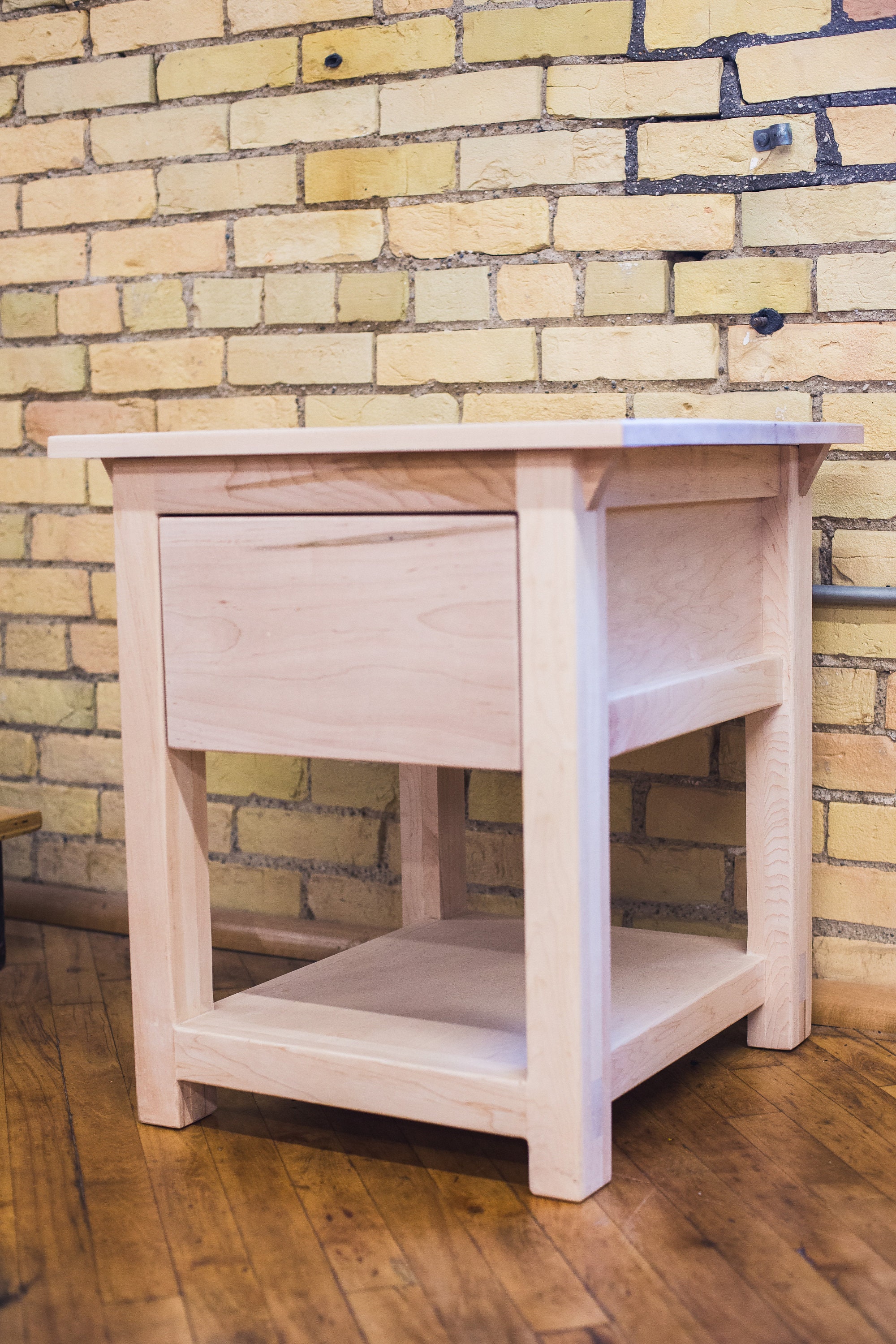 1 Drawer Nightstand | Solid Maple Soft Close Night Stand | Unfinished 1 ...