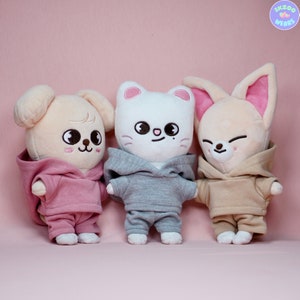 Skzoo Hoodie Set, Stray Kids Plushies, Skzoo Outfits, Skzoo Clothes ...