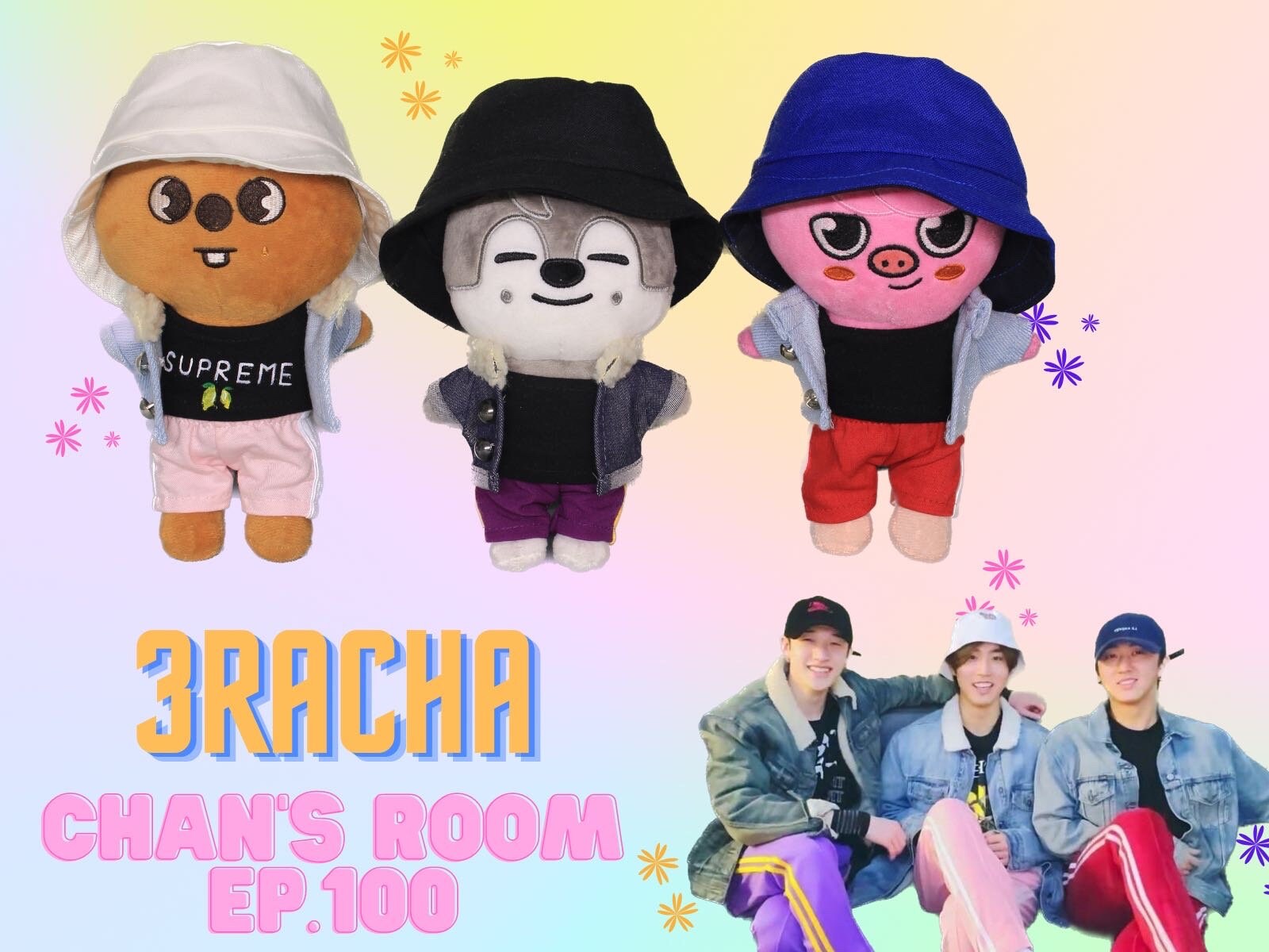 Buy 3RACHA Skzoo Clothes Chans Room Skzoo Outfits Kpop Doll Online in ...