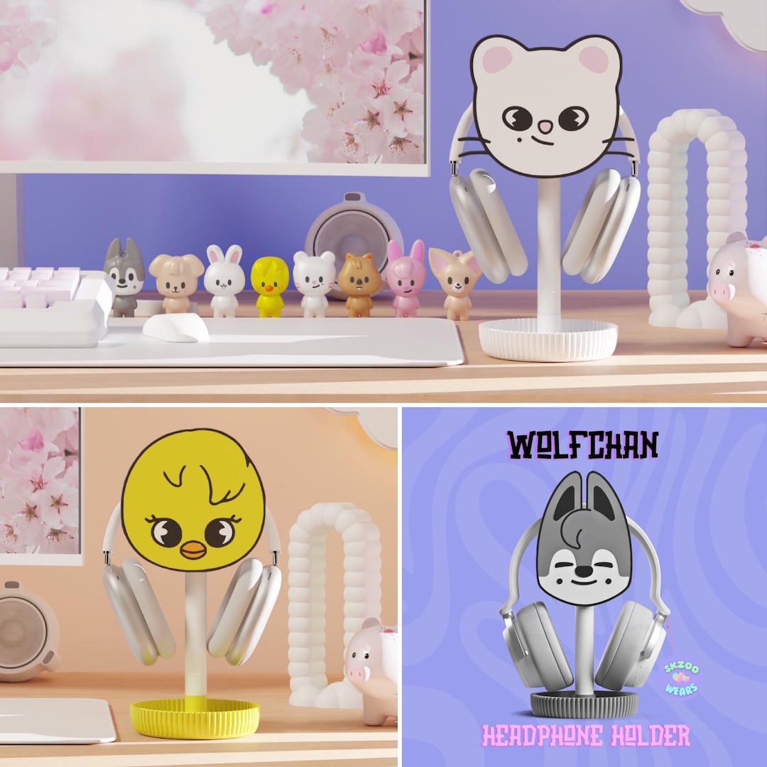 SKZOO Headphone Holder, Skzoo 3D Figure, Skzoo Collectible, Stray Kids ...
