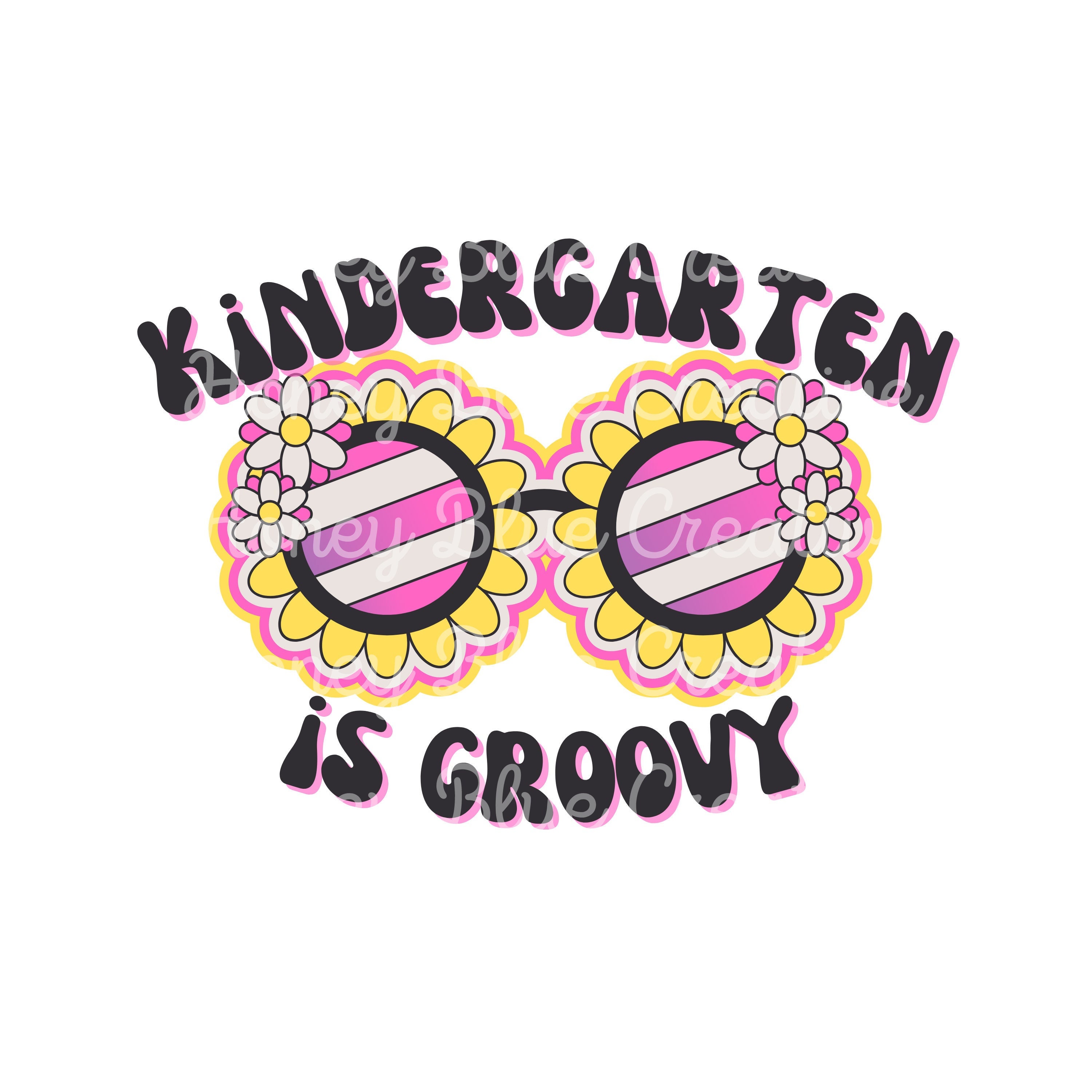 Kindergarten Groovy PNG | JPEG | Digital Download | Back to School ...