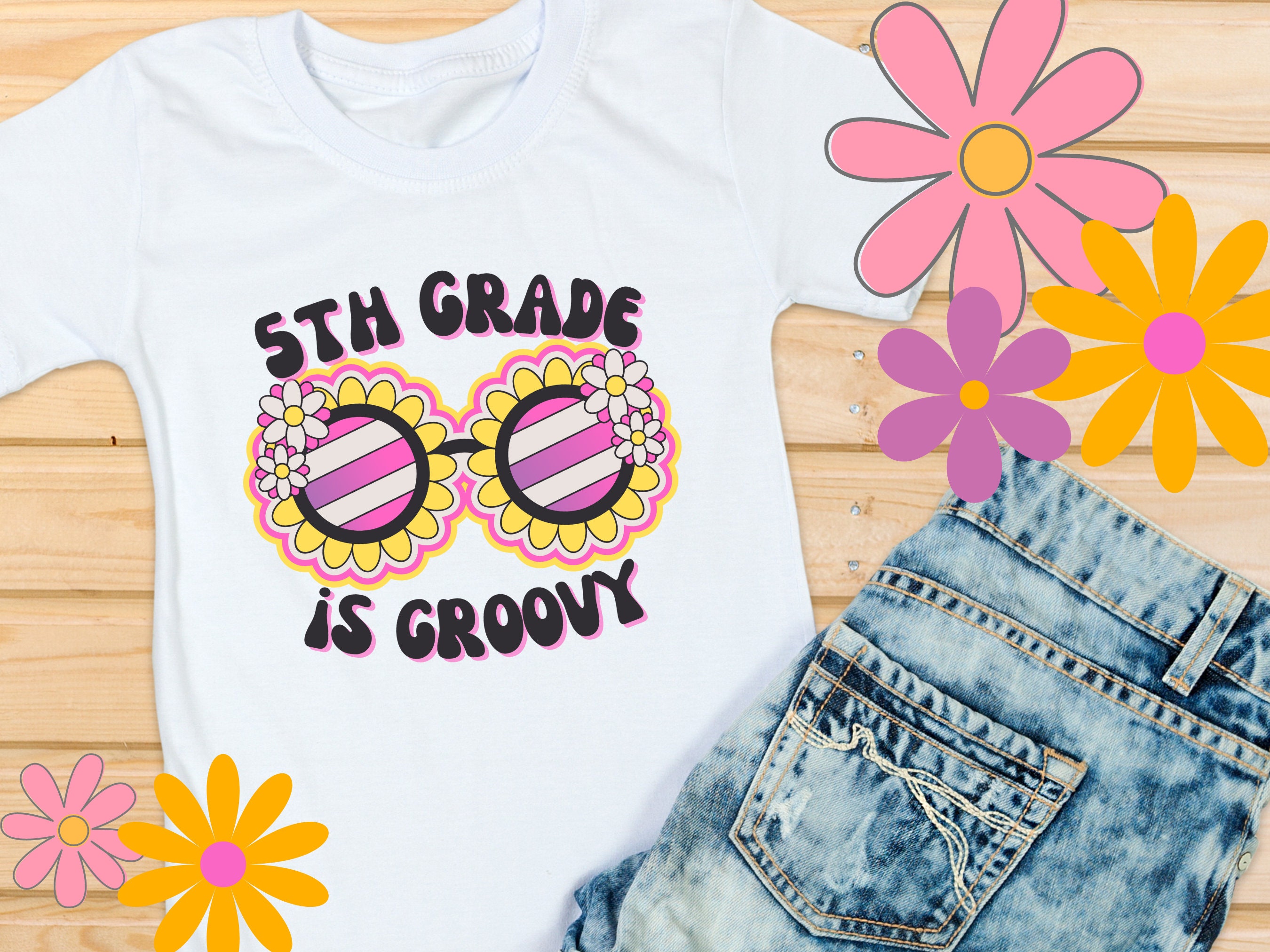 5th Grade is Groovy PNG JPEG Digital Download Back to School Disco ...