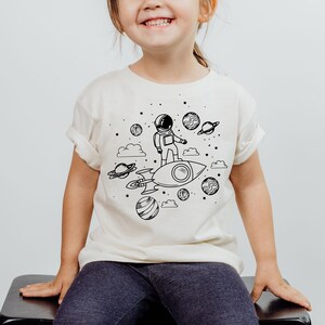 Kids Space Shirt, Cute Space Astronaut Tshirt, Astronaut T Shirt, Space ...