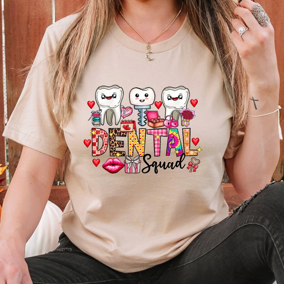 Valentine Dentist Shirt, Dental Squad Valentine Tshirt, Dental ...
