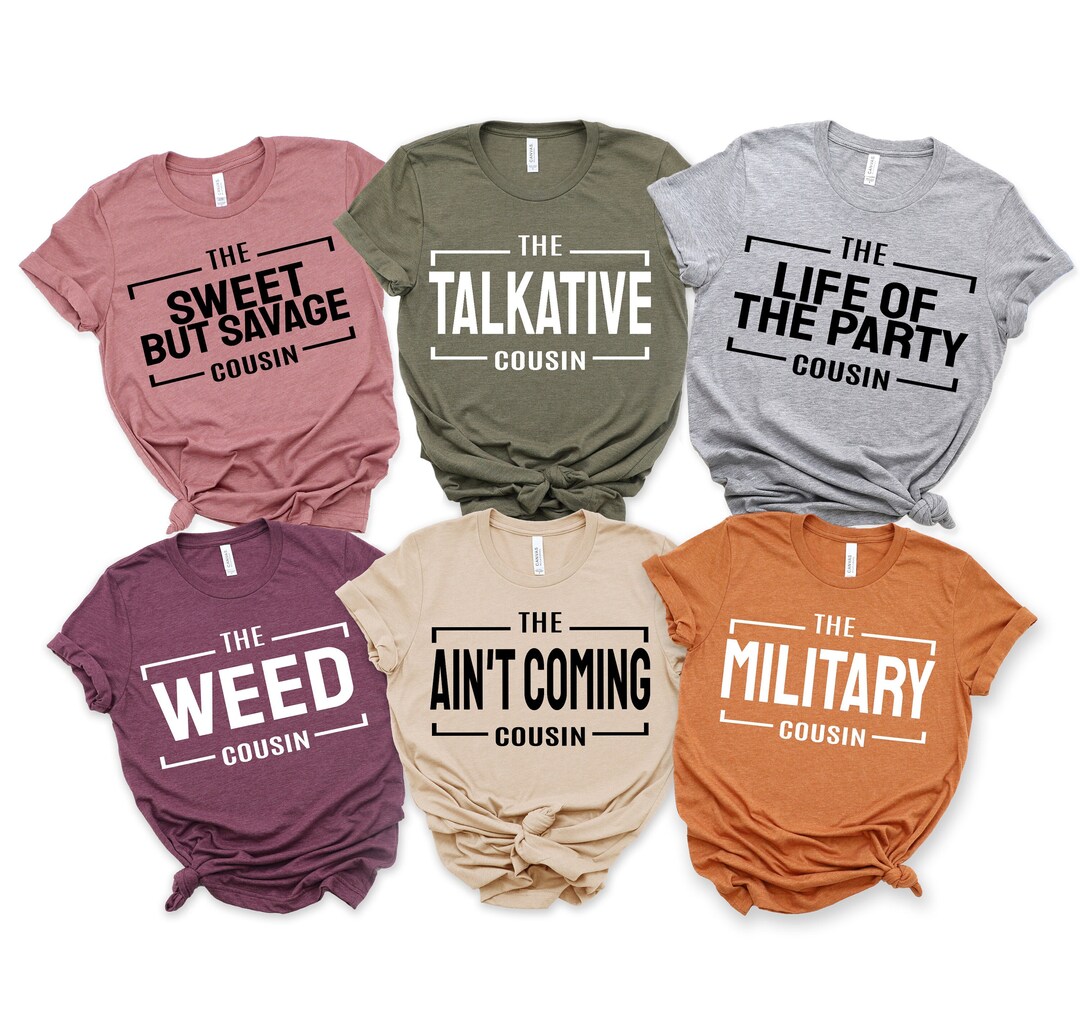 Cousin Shirt, Cousin Crew Tshirt, Matching Cousin T Shirt, Funny Cousin ...