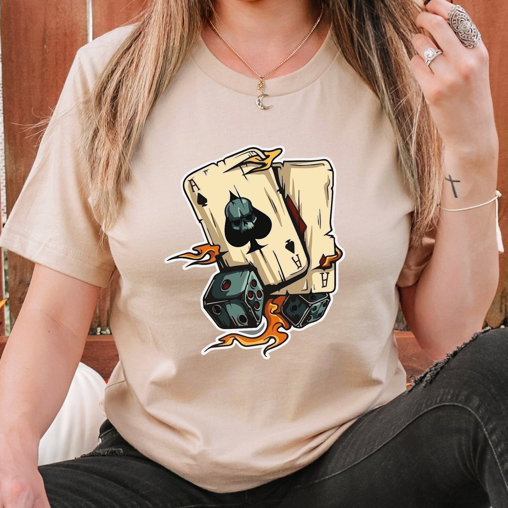 Playing Cards and Dice Shirt Cards T Shirt Poker T-shirt - Etsy