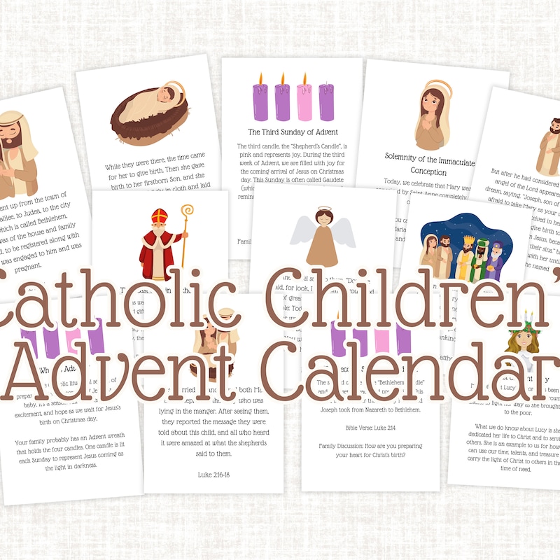 Christian Advent Calendar - Etsy