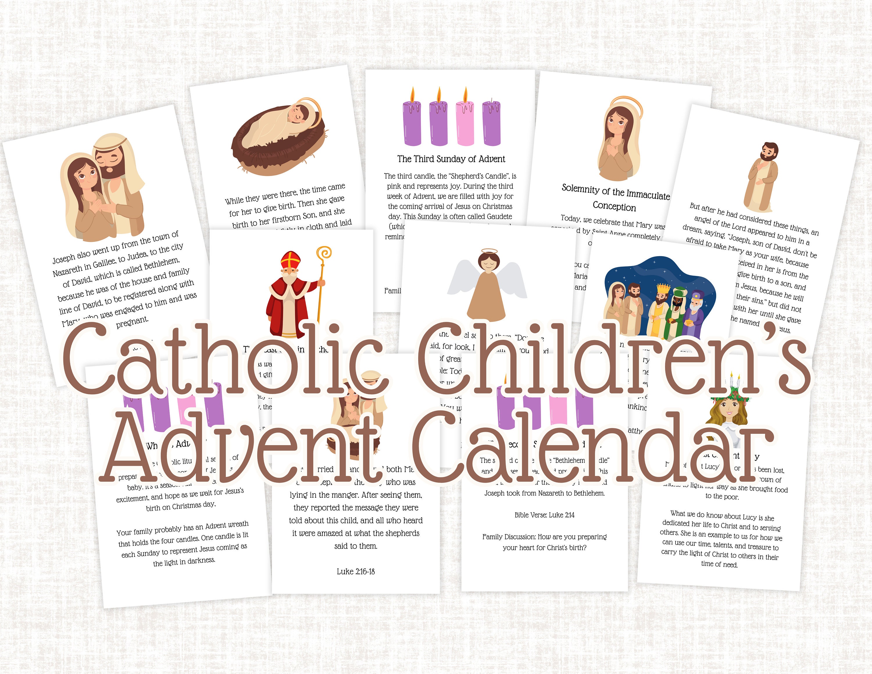 Catholic Kids Advent Calendar, Christian Elf Kit, 25 Days of Christmas ...