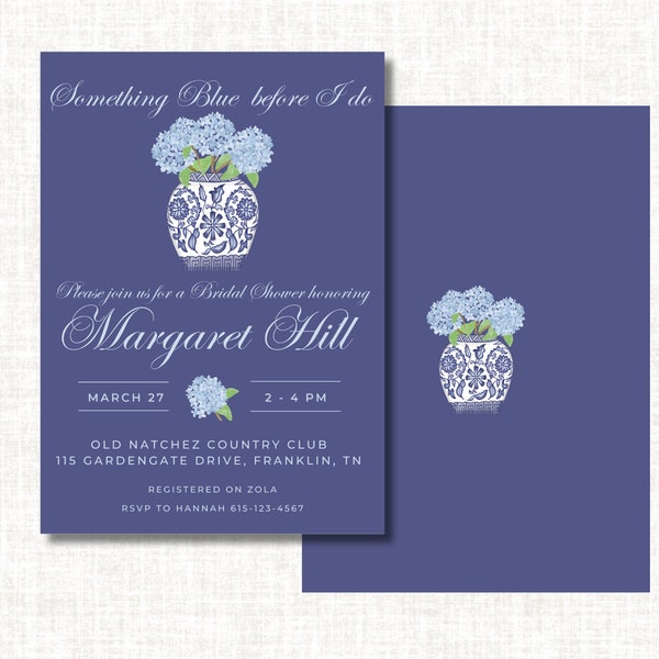 Something Blue Before I Do Invitation - Etsy