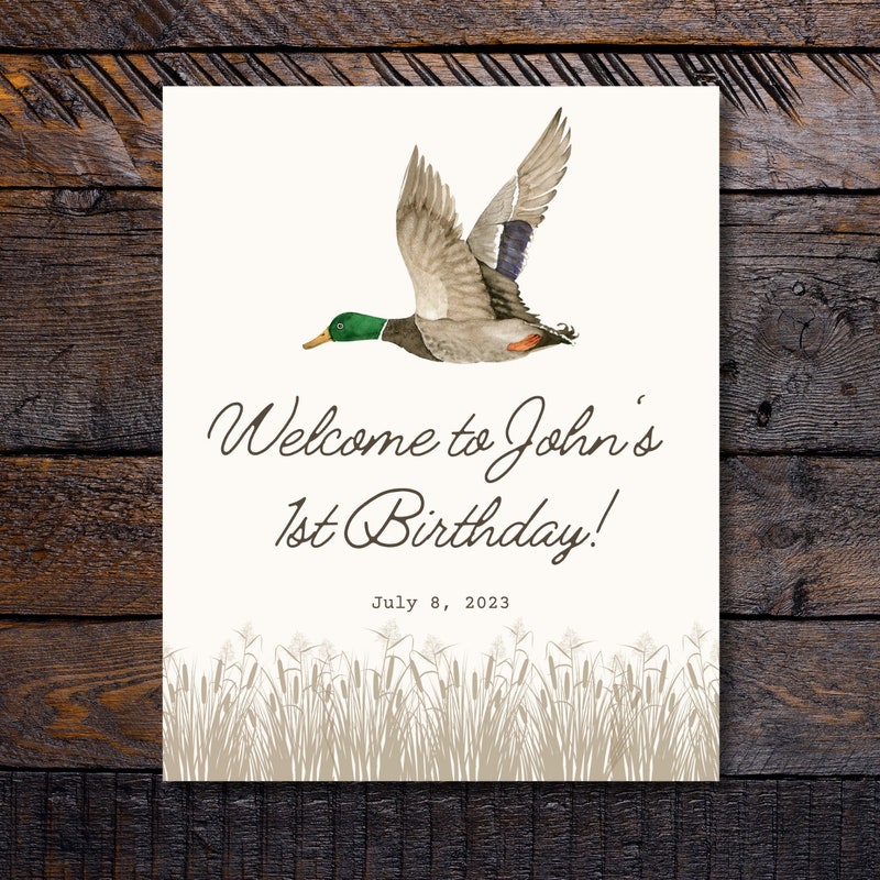 One Lucky Duck Party Sign - Etsy