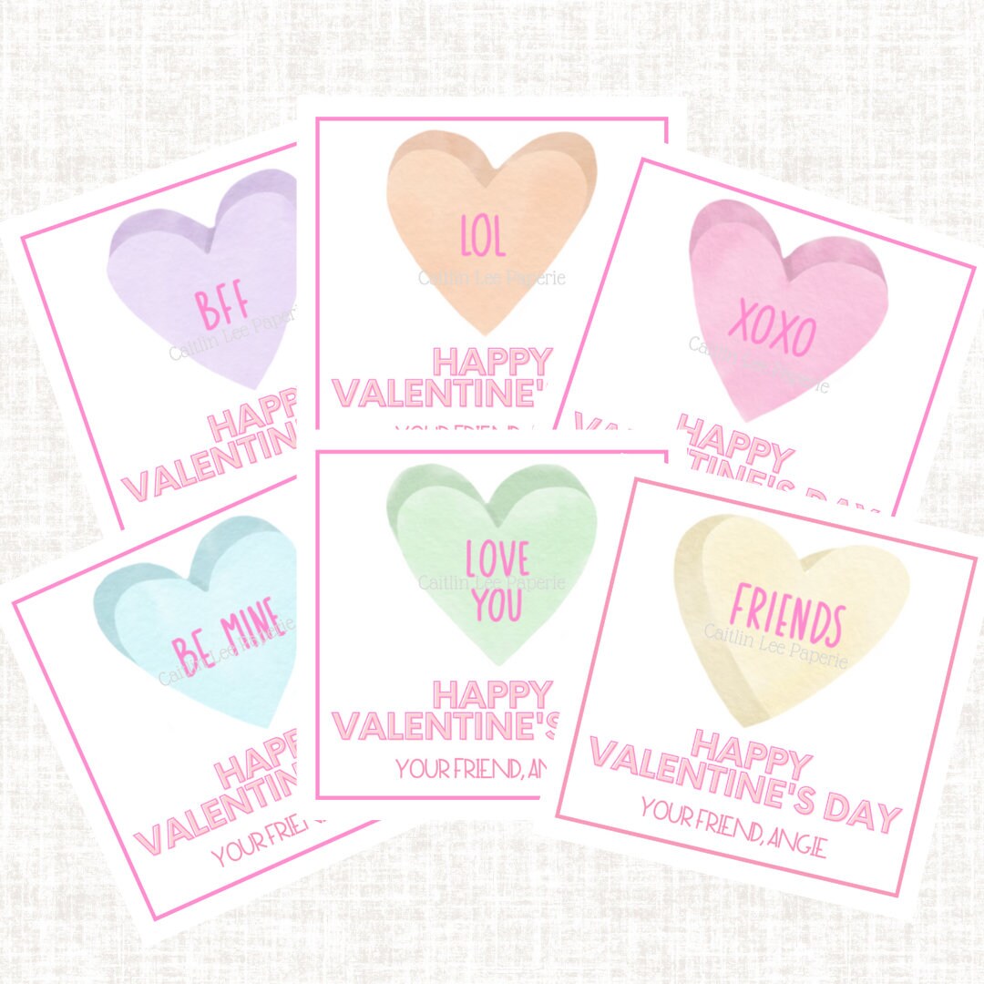 Conversation Heart Valentine, Heart Candy Valentine, Nostalgic ...