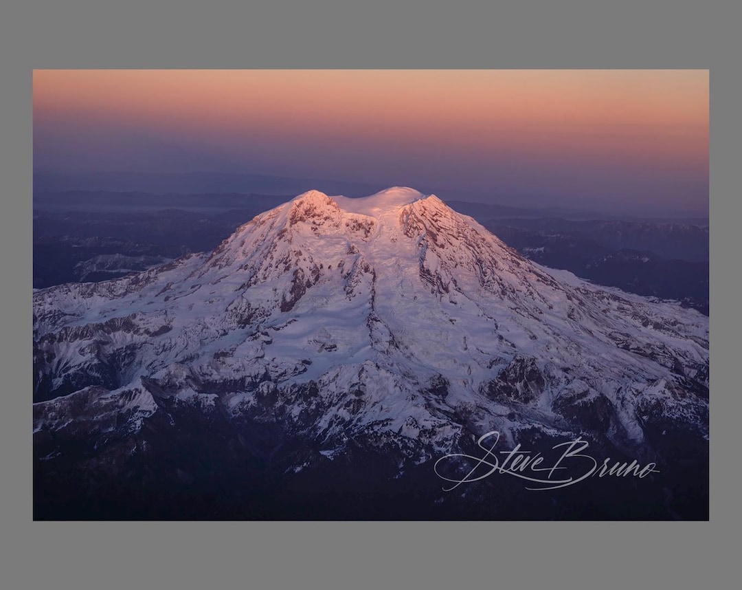 Mount Rainier, Aerial Photography, Beautiful Sunset, PNW Landmarks ...