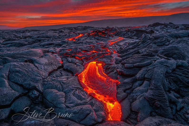 Lava Flow, Hawaii Volcanoes Fine Art Print, Lava Photography, Hawaii ...