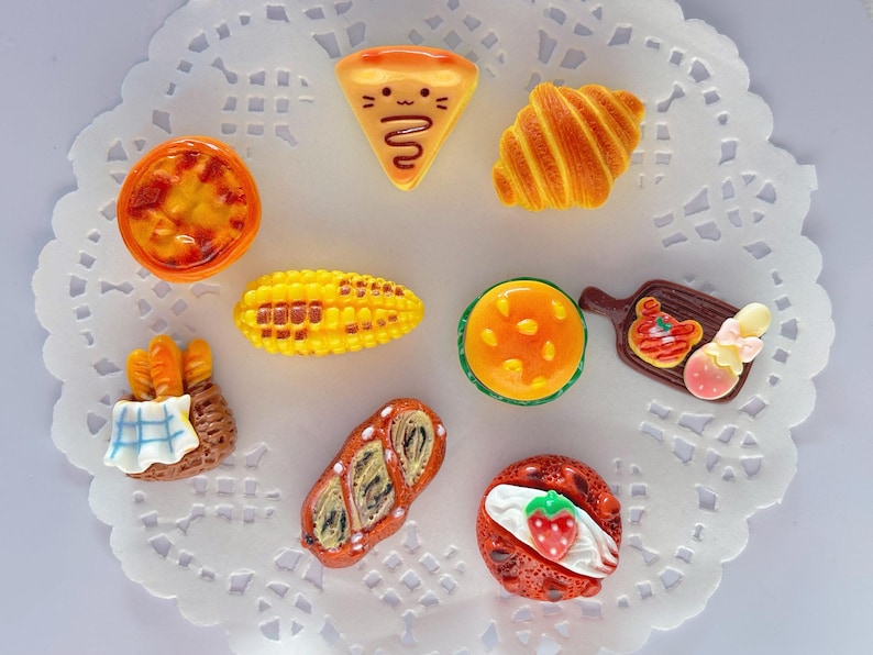9pcs Miniature Food Fridge Magnet Set - Handmade Tiny Dollhouse Decor ...