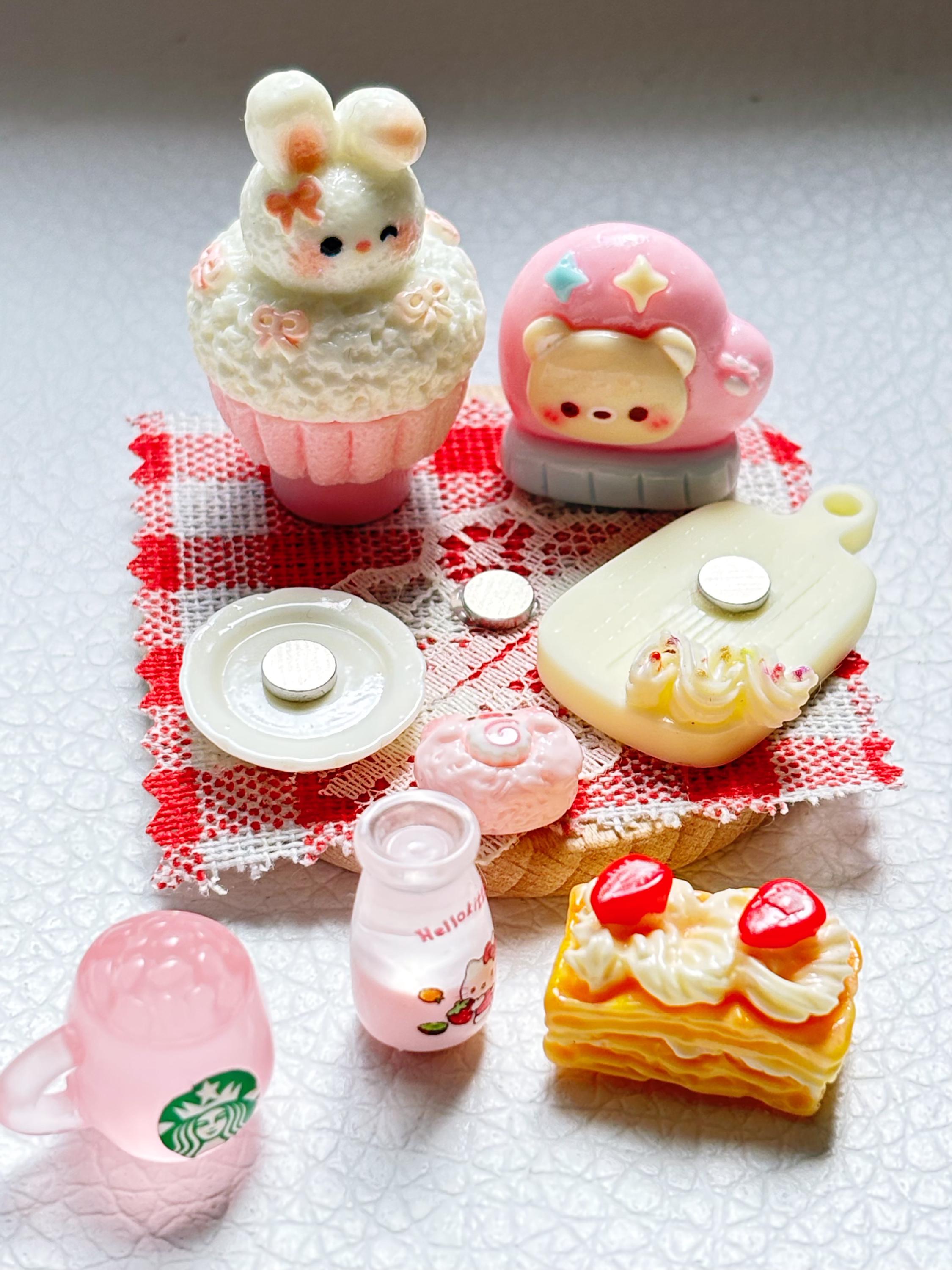 Miniature Resin Bread & Coffee Set: Handmade Dollhouse Bakery Figurines ...